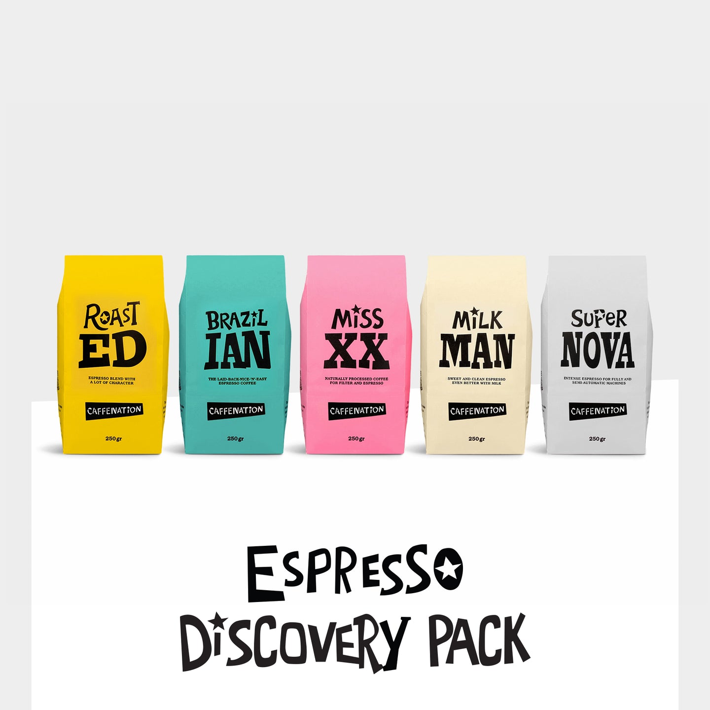 ESPRESSO (& FILTER) Discovery Pack (5x250 g) – Caffenation Specialty ...